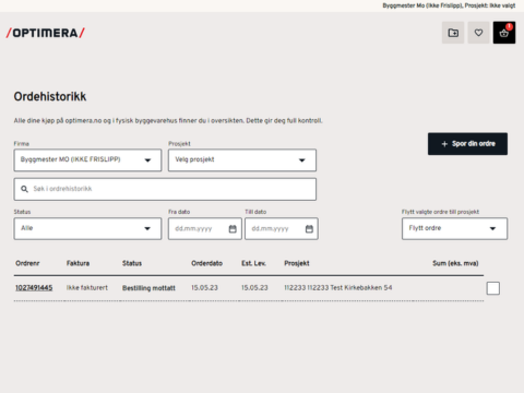Nytt i MinOptimera | Optimera.no